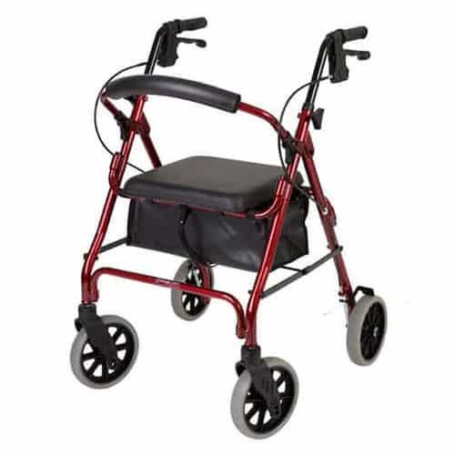 Buy & Save: Deluxe Rollator - 8" Wheels and Adjustable Seat and Handles ...